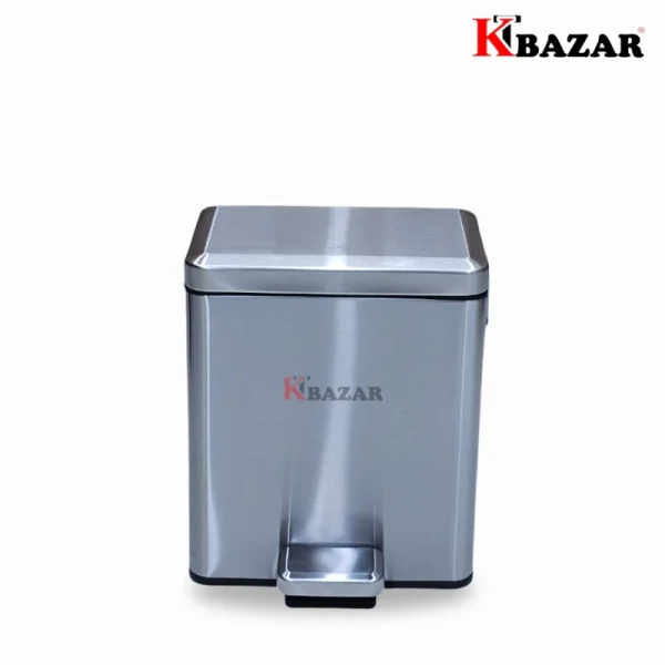 High-quality Stainless Steel Hydraulic Dustbin 6 Litre Square – KT Bazar